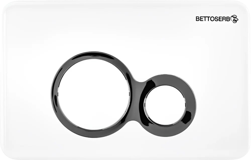 Кнопка смыва для унитаза BETTOSERB Duo 40006458 белая, хром, матовая, глянцевая, кнопка для инсталляции, двойной смыв