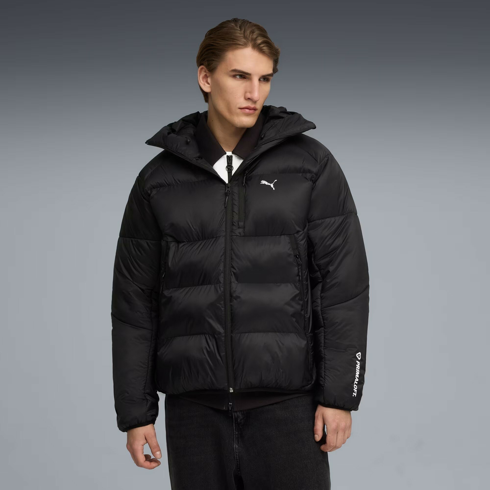 Пуховик PUMA Pumatech Primaloft Puffer Jacket, размер M, черный — фото 1