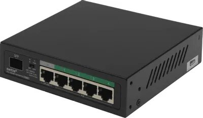 Коммутатор Netis P106GC (L2) 1Гбит/с 1SFP 4PoE 60W неуправляемый