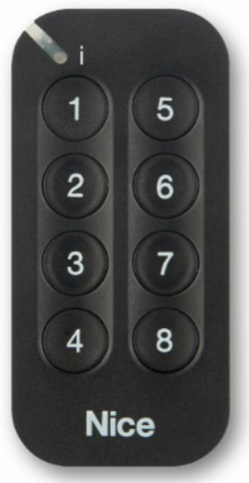 MYGO8BD Пульт брелок для ворот и шлагбаума Nice восьми-кнопочный с обратной связью