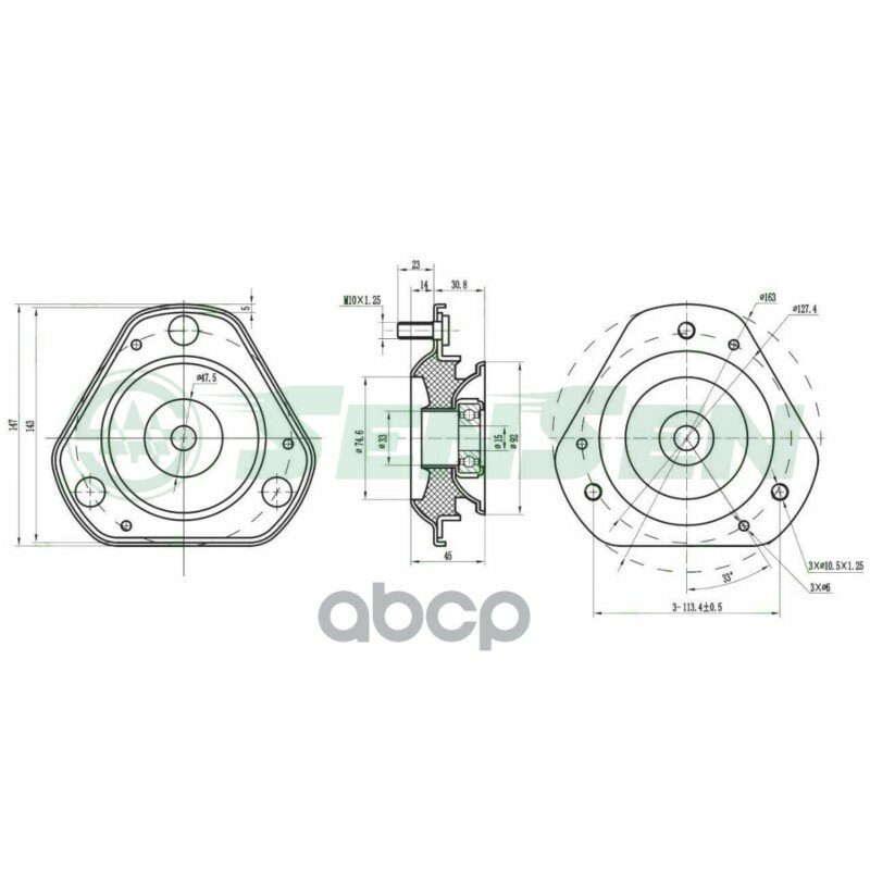 Опора амортизатора переднего Toyota Corolla EE90/AE92 87-92 Sensen арт. M61197