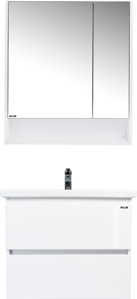 Мебель для ванной комнаты VIANT Мальта 70 подвесная, белая прочная