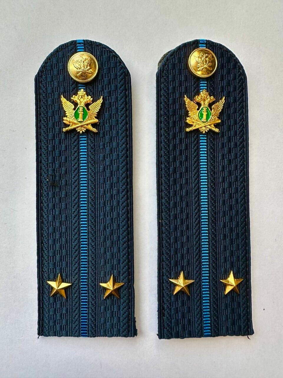 Погоны фссп с фурнитурой синие Лейтенант