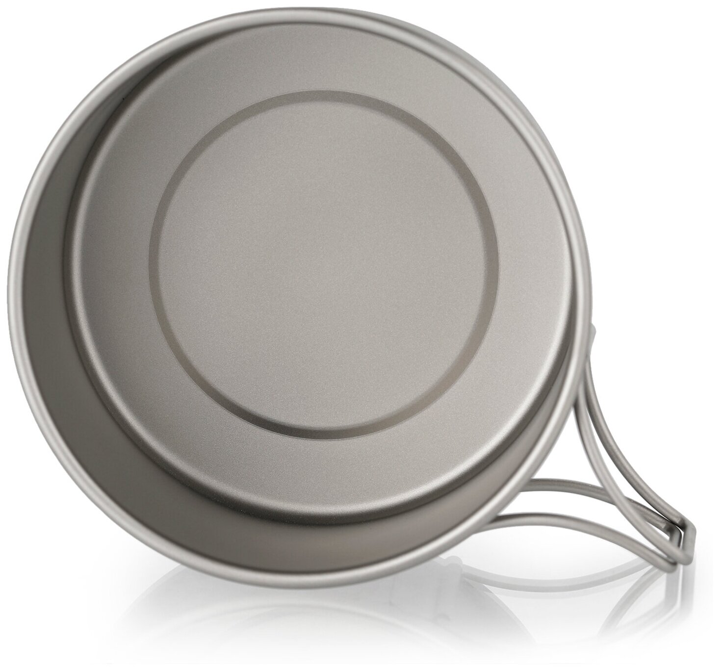 Titanium Bowl with Folding Handles Dinner Food Container for Outdoor Camping Hiking Backpacking