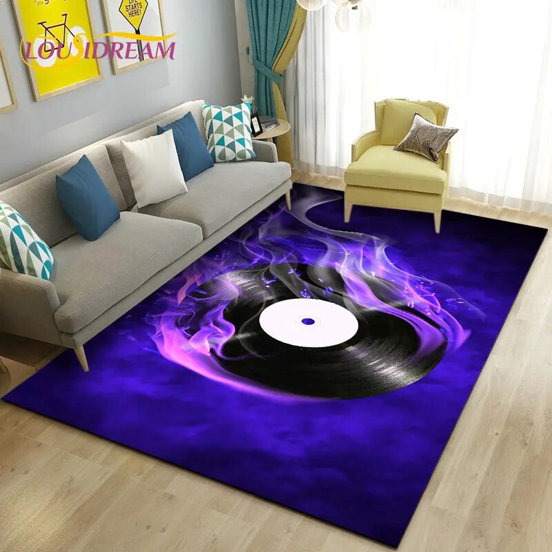 Коврик с изображением виниловых пластинок, размеры и цвет в ассортименте