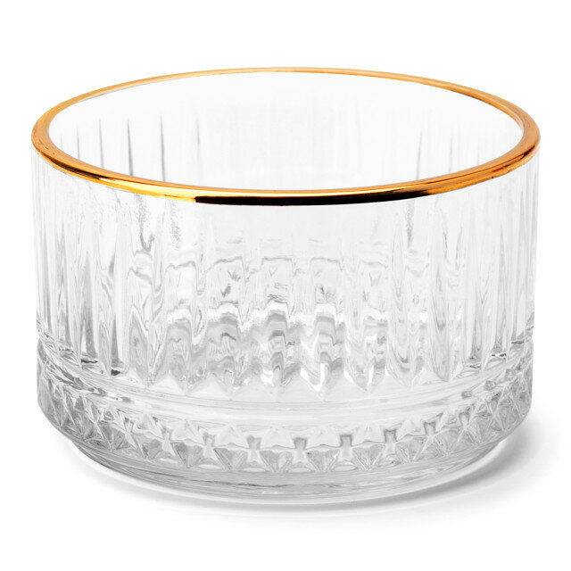 ATMOSPHERE of art Goldy салатник из стекла 9 см 0,25 л для сервировки стола модерн