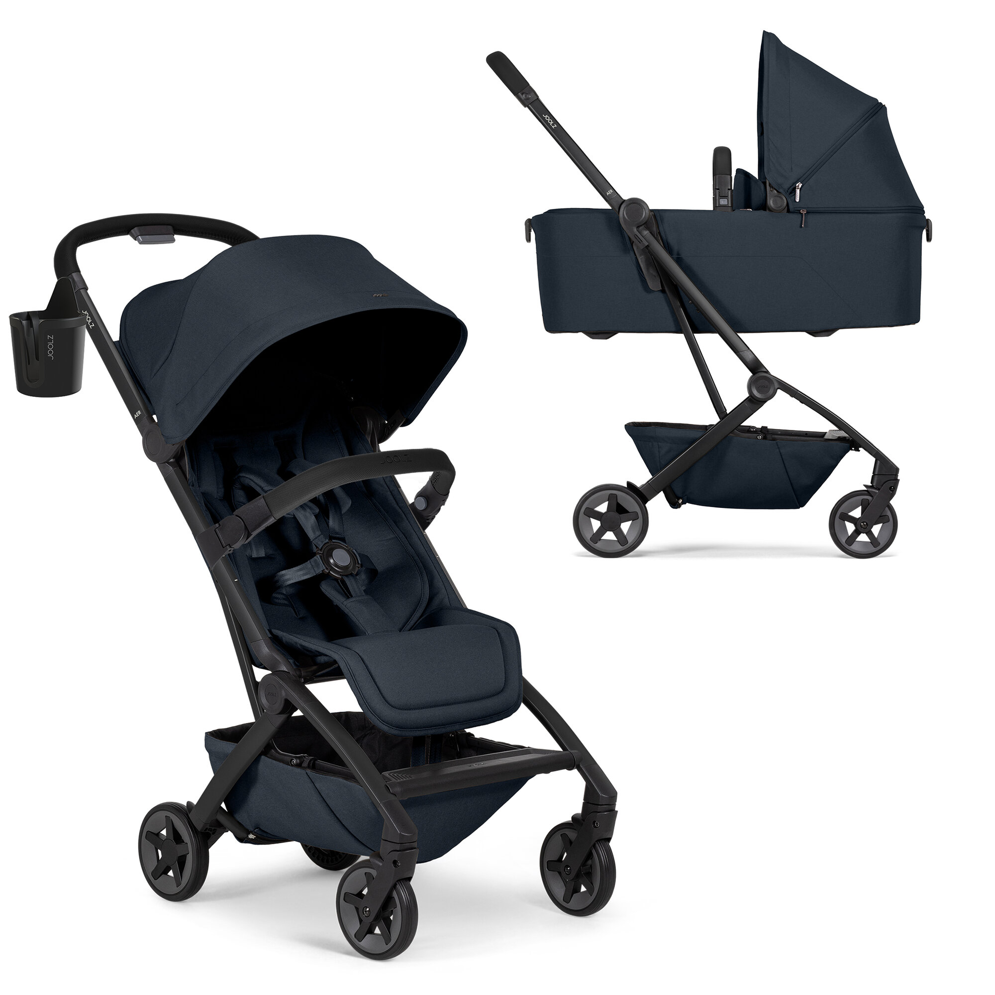 Детская коляска 2в1 Joolz Aer 2, цвет Dark Navy Blue SE (Тёмно-синий), артикул производителя 320445 / 320055