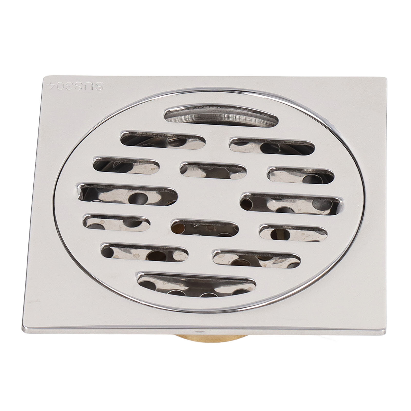 4-дюймовый квадратный слив в пол, защита от запаха, защита от насекомых, мелкий слив в пол с сердечником из чистой меди для ванной комнаты, кухни, балкона, покрытие для мелкой воды