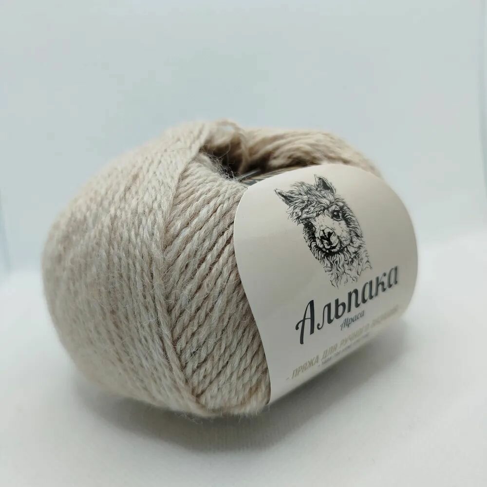 Пряжа Камтекс Альпака 188 (3 мотка по 50г/150м) топленое молоко