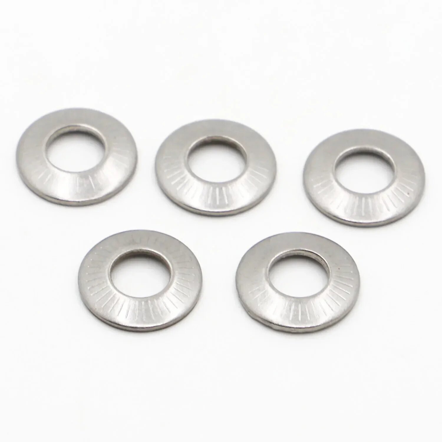 M3 M4 M5 M6 M8 M10 M12 M16 Диск из нержавеющей стали 304, пружинная зубчатая стопорная шайба, коническая эластичная прокладка с накаткой