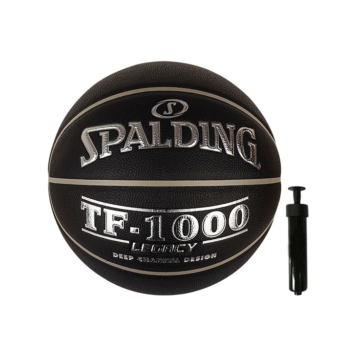 Баскетбольный мяч SPALDING TF Collection TF 1000, черный, размер 7, микрофибровая кожа элитного каче
