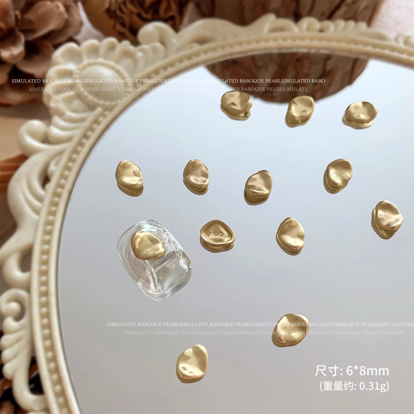 20 шт. модные металлические аксессуары для дизайна ногтей в стиле барокко — нестандартный дизайн, элегантные и минималистичные, универсальные украшения для ногтей