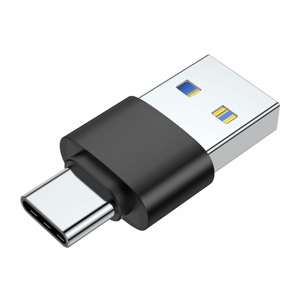 Разъем типа "папа-папа" от USB 3.0 до type c. круглый, без светло-черного цвета
