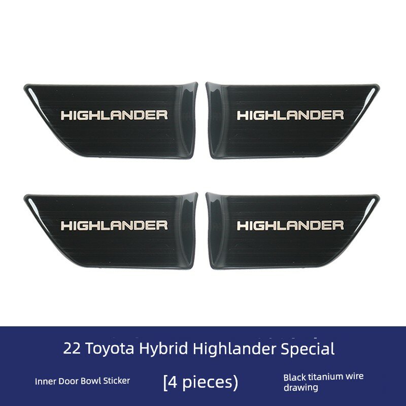 Toyota Highlander 22-26 Внутренний обод двери черный титан с логотипом 4-шт. комплект