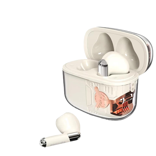Беспроводные наушники PHILIPS, champagne, Bluetooth, до 20 часов работы, легкие, стильный дизайн
