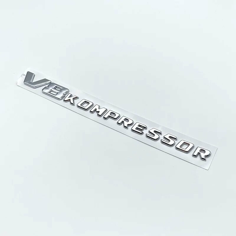 Наклейка V8 Kompressor silver для Mercedes Benz