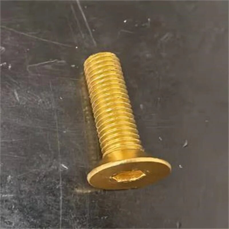 ZFhong алюминиевые шестигранные винты DIN7991 M3-M6 8/10/12/15/20/25/30 мм gloden, M3X8 10PC