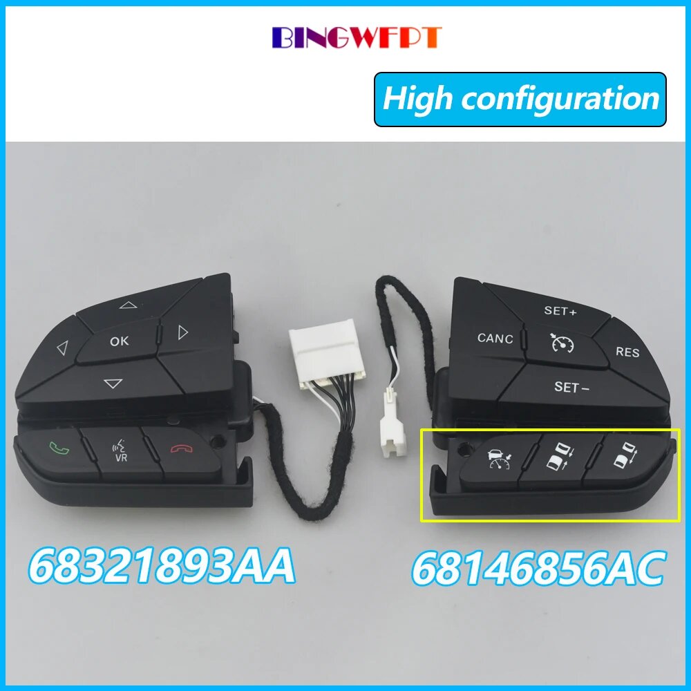Переключатель руля Jeep Cherokee Dodge Challenger 2014-2022, Color: Hight - 1 SET