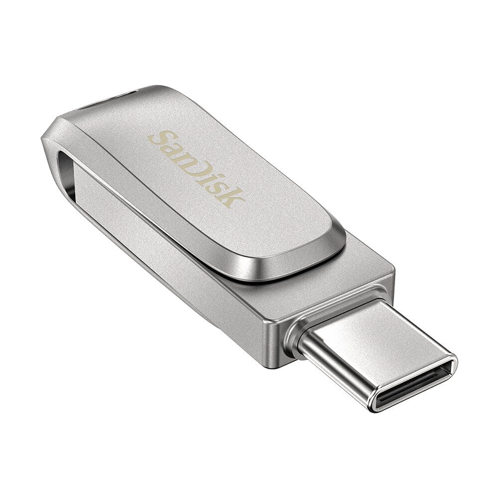 USB-флешка SanDisk SDDDC4 32GB USB3.1 Type-C Metal Type-C/Type-A Поворотный Двухпортовый Скорость чтения до 150MB/s Silver