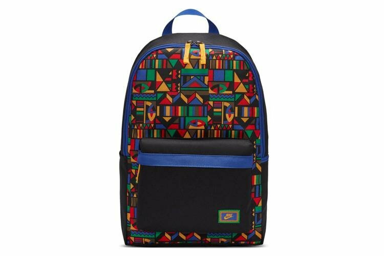Рюкзак унисекс Nike Heritage Polyester, черный, вместимость 25 л, для учебы и спорта