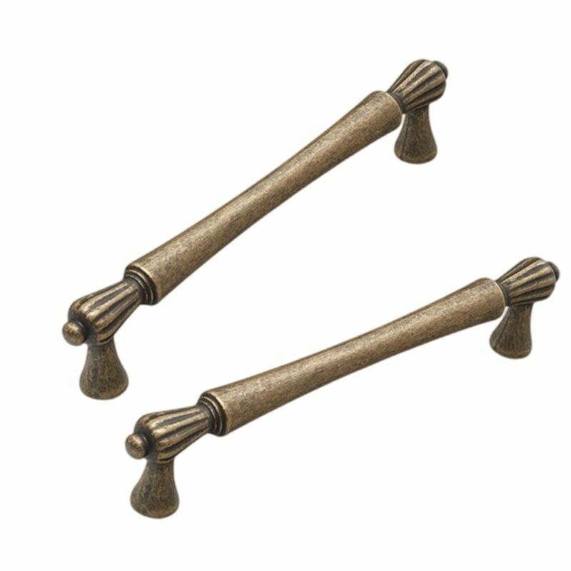 Ретро старая ручка двери шкафа из желтой бронзы-128 мм