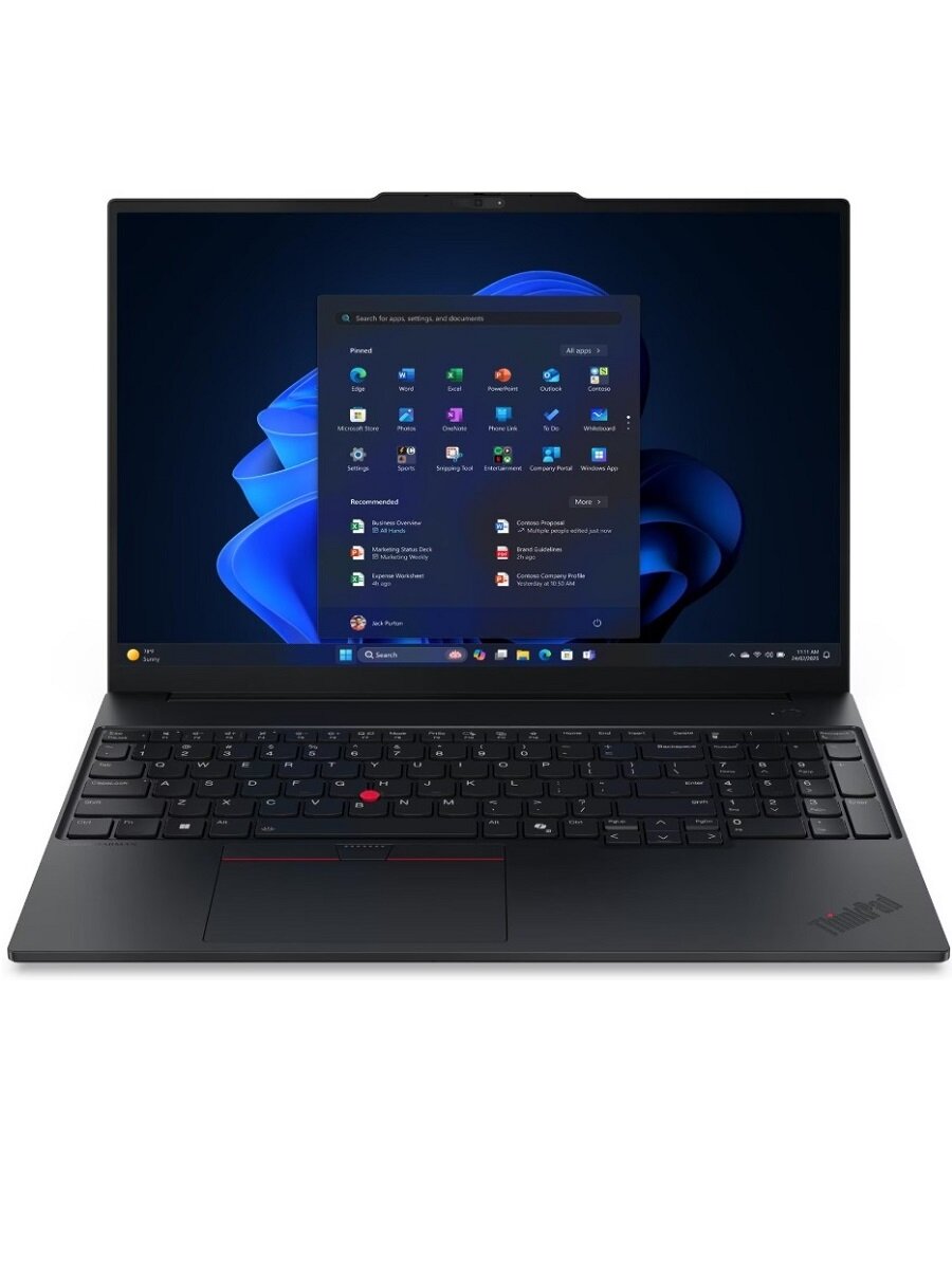 Ноутбук Lenovo ThinkPad E16 Gen 3 16" Ultra 7 255H/16GB/SSD512GB/Intel Arc/Fing/Backlit/DOS/Black (21SR0049FW)