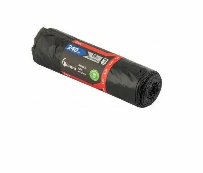 Glionni Мешки для мусора, Lux, 21 мкр, 240 л, 10 шт