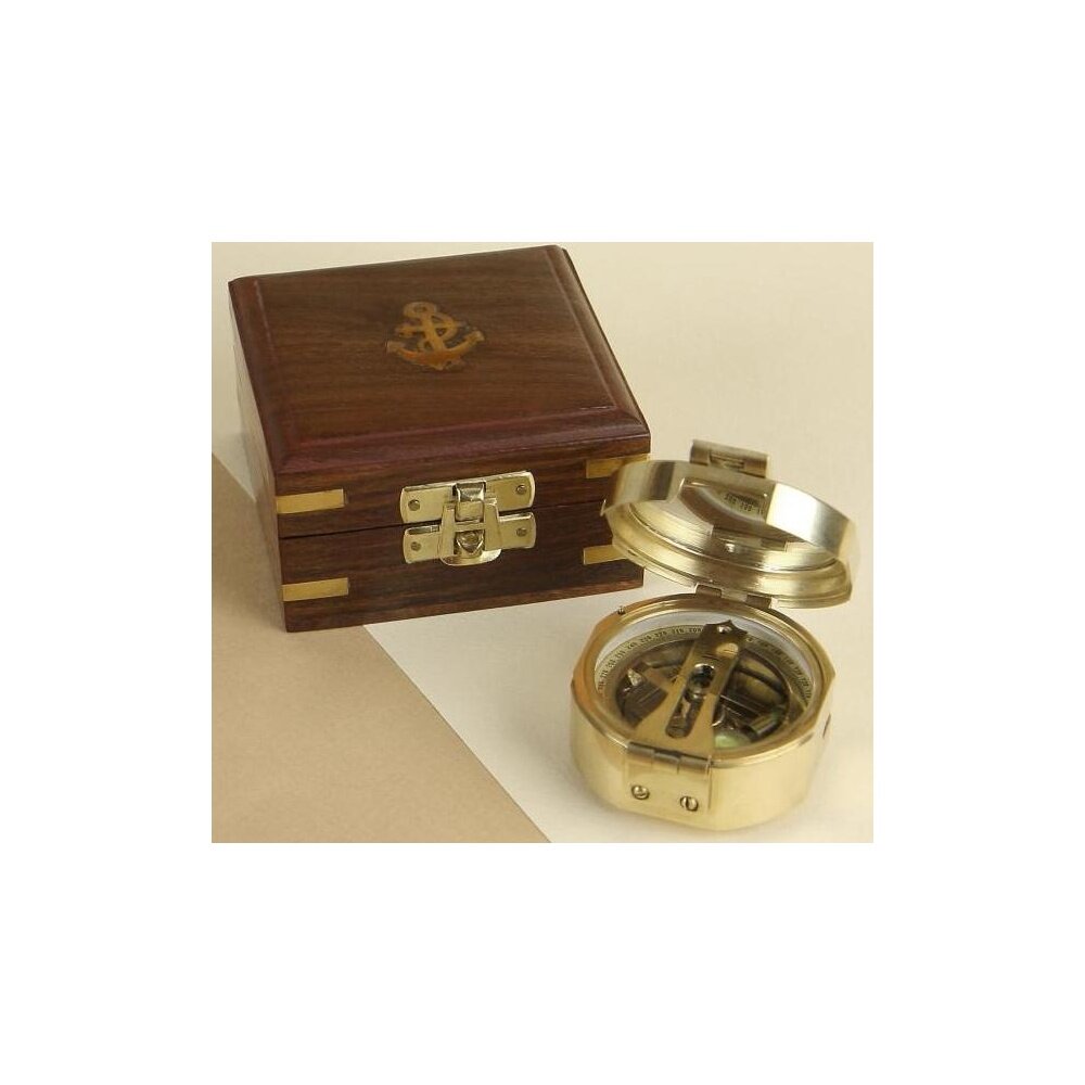 Nautical TN-15-4433 Морской компас brunton в деревянном футляре лого: made for royal navy, nautical