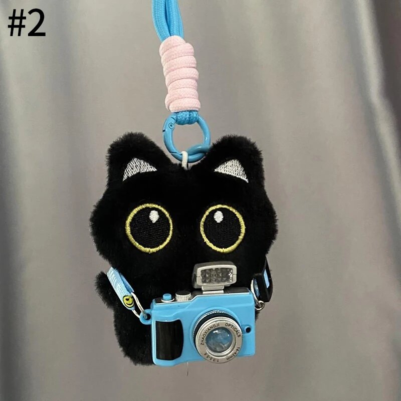 Плюшевый брелок с котом Черный, S15