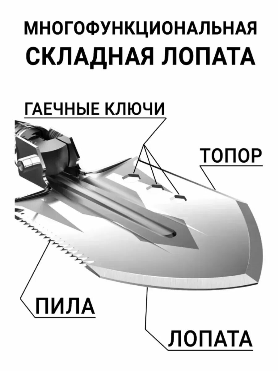 Складная лопата мультитул — фото 1