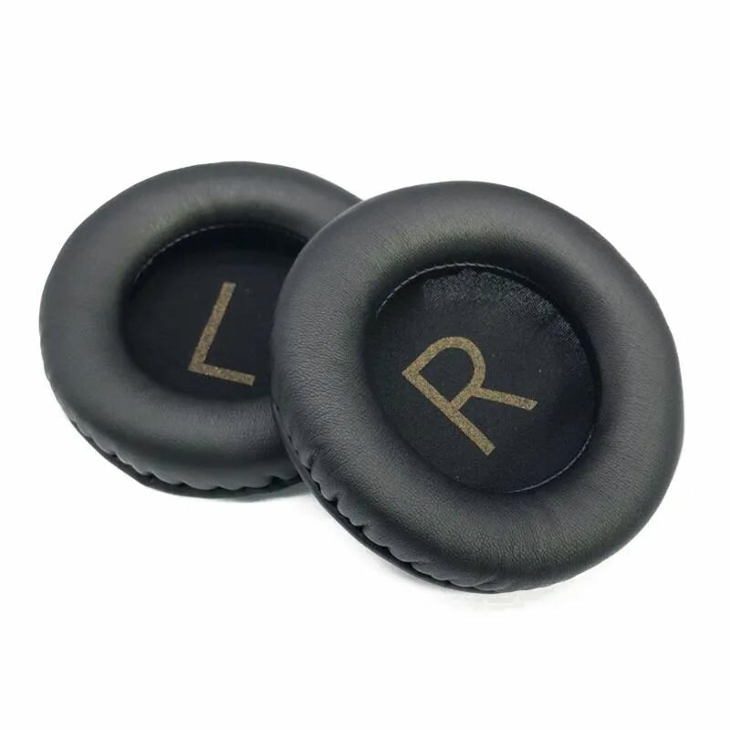 (2 пары) Чехол для наушников AKG K52 K72-черная белковая кожа с золотой надписью