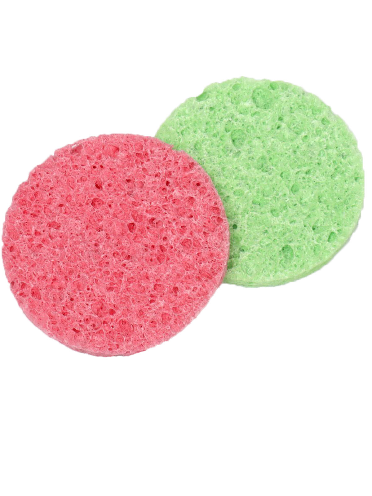 Спонжи для умывания, материал - целлюлоза, цвет - микс, d=7 см, комплект 2 шт