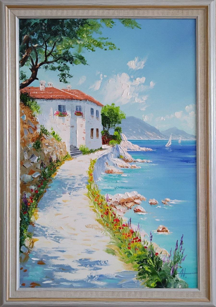 Картина "Место под солнцем", авторская живопись, масло, холст, в раме, ручная работа