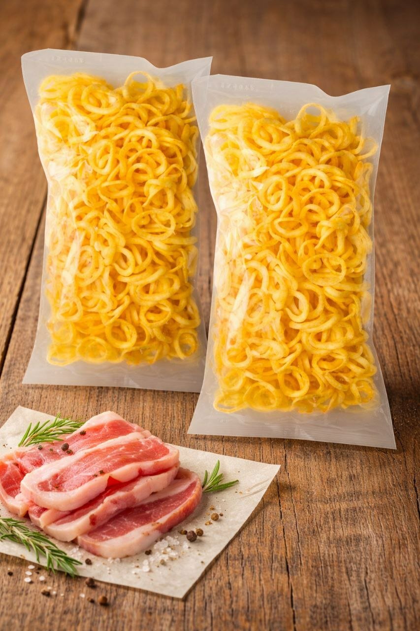 Луковые кольца чипсы хрустящие со вкусом бекона 300г