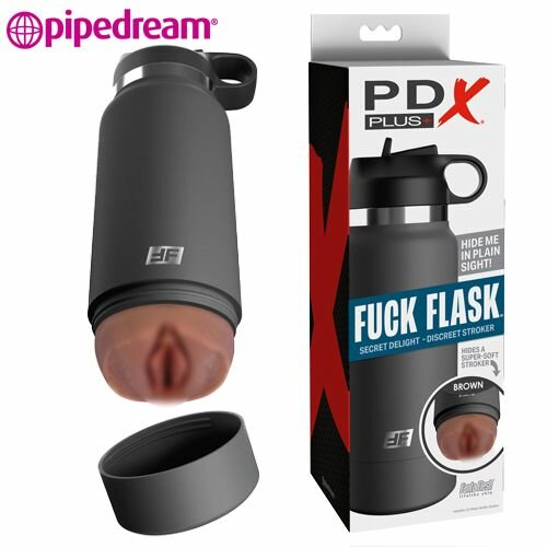 Pipedream Мастурбатор загорелый в серой фляге F.CK FLASK