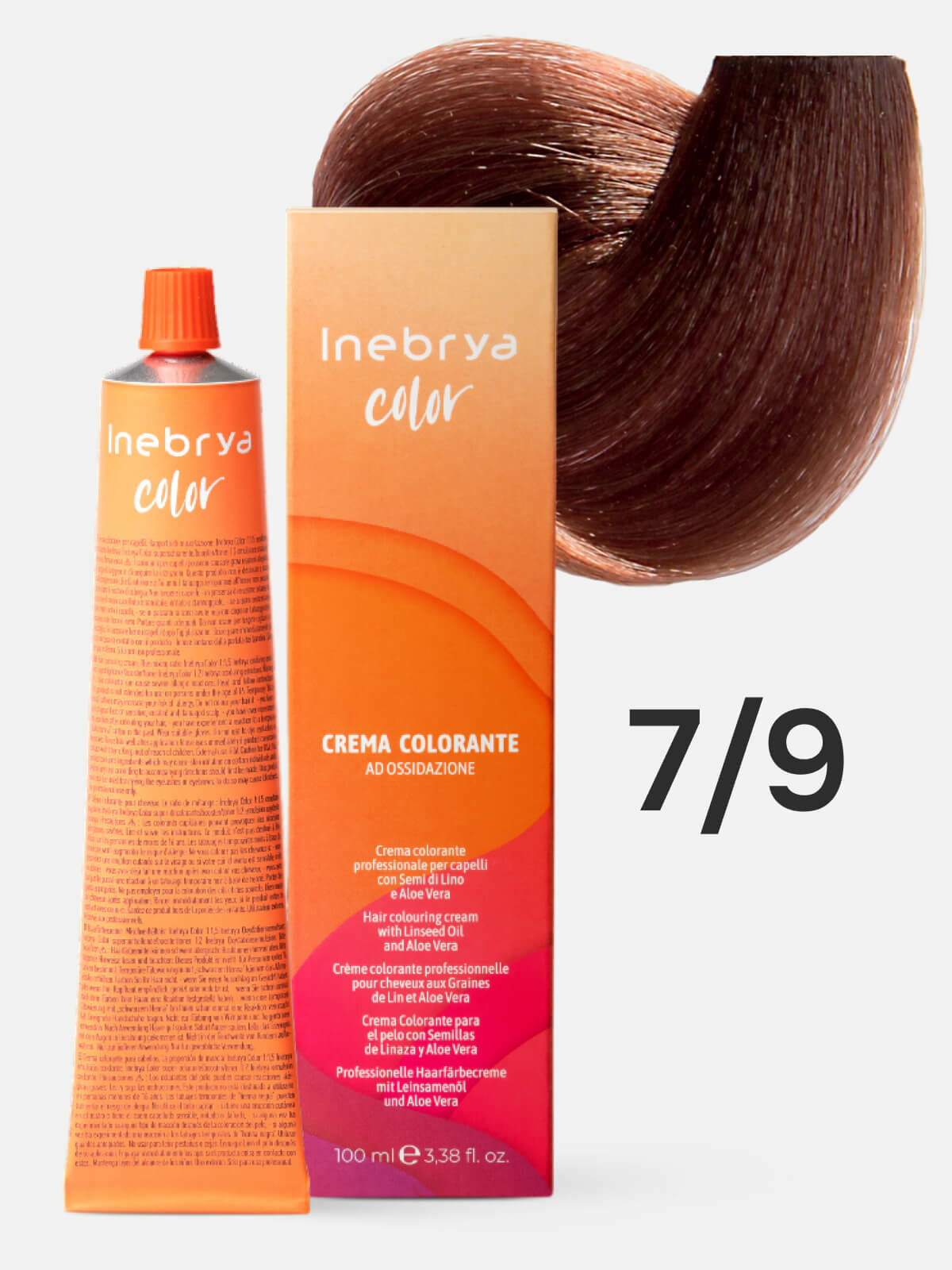 Крем - краска для волос профессиональная Inebrya Color Professional 7/9 Русый Шоколадный, 100 мл