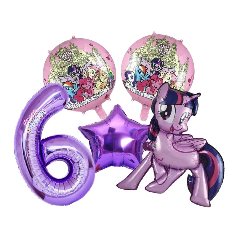 Набор из 5 фольгированных шаров "Радужный единорог" Hasbro