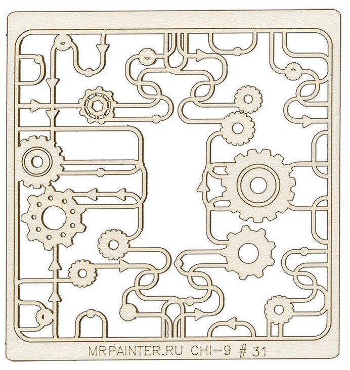 Картонные и бумажные элементы Mr.Painter CHI-9 Чипборд 9.5 см х 10 см 1 шт. 31 "Стимпанк"