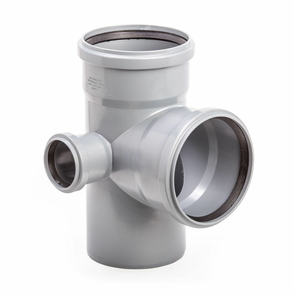 Крестовина Lammin d110х110х50 мм 87,5° пластиковая двухплоскостная левая для внутренней канализации (Lm35021010050)