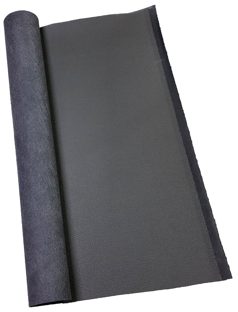 Экокожа на микрофибре Dakota антрацит 25х140 см толщина 1,4 мм для салона автомобиля