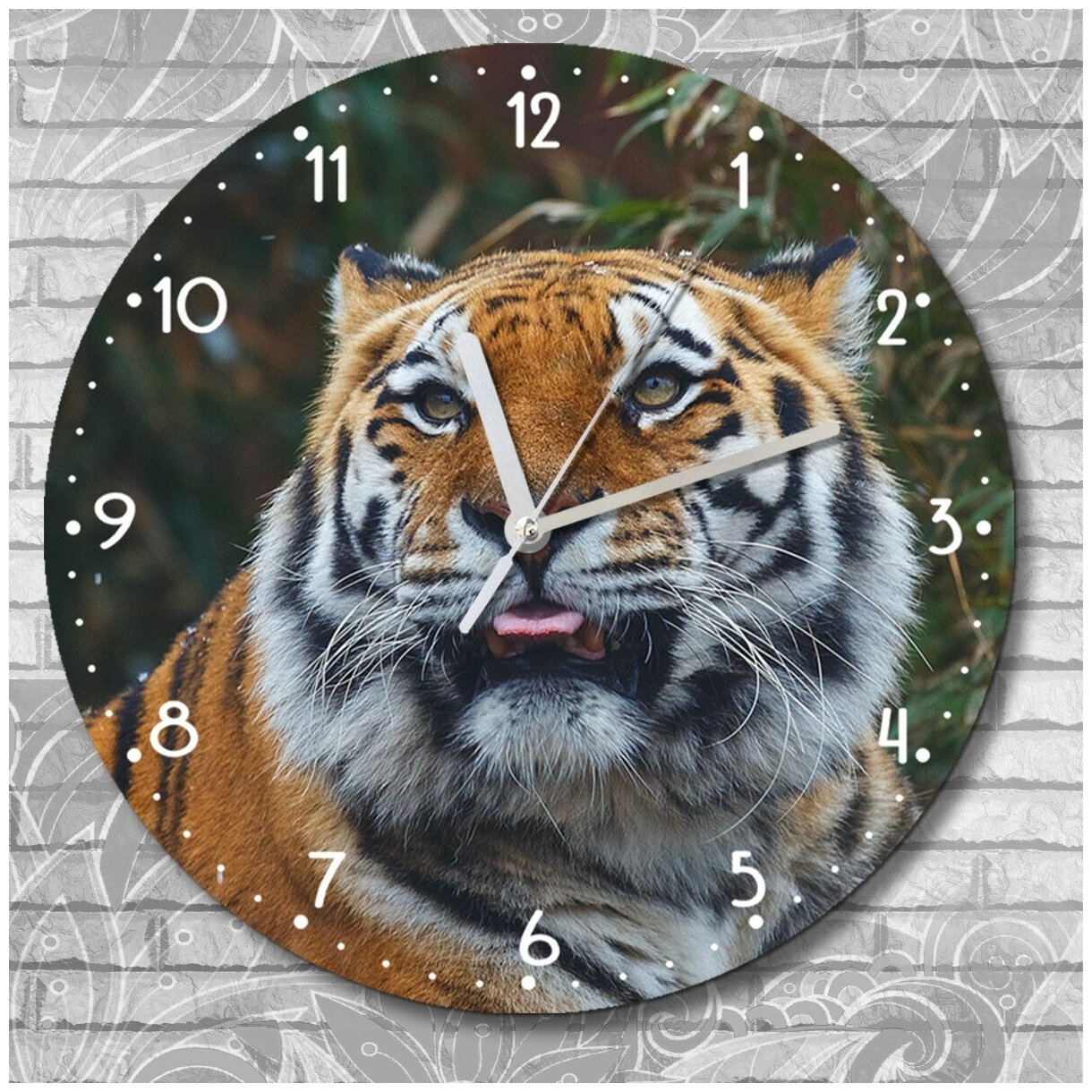 Настенные часы УФ животные кошки тигр - 3072