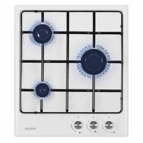 Газовая варочная панель Simfer H45V30W411, независимая, белый