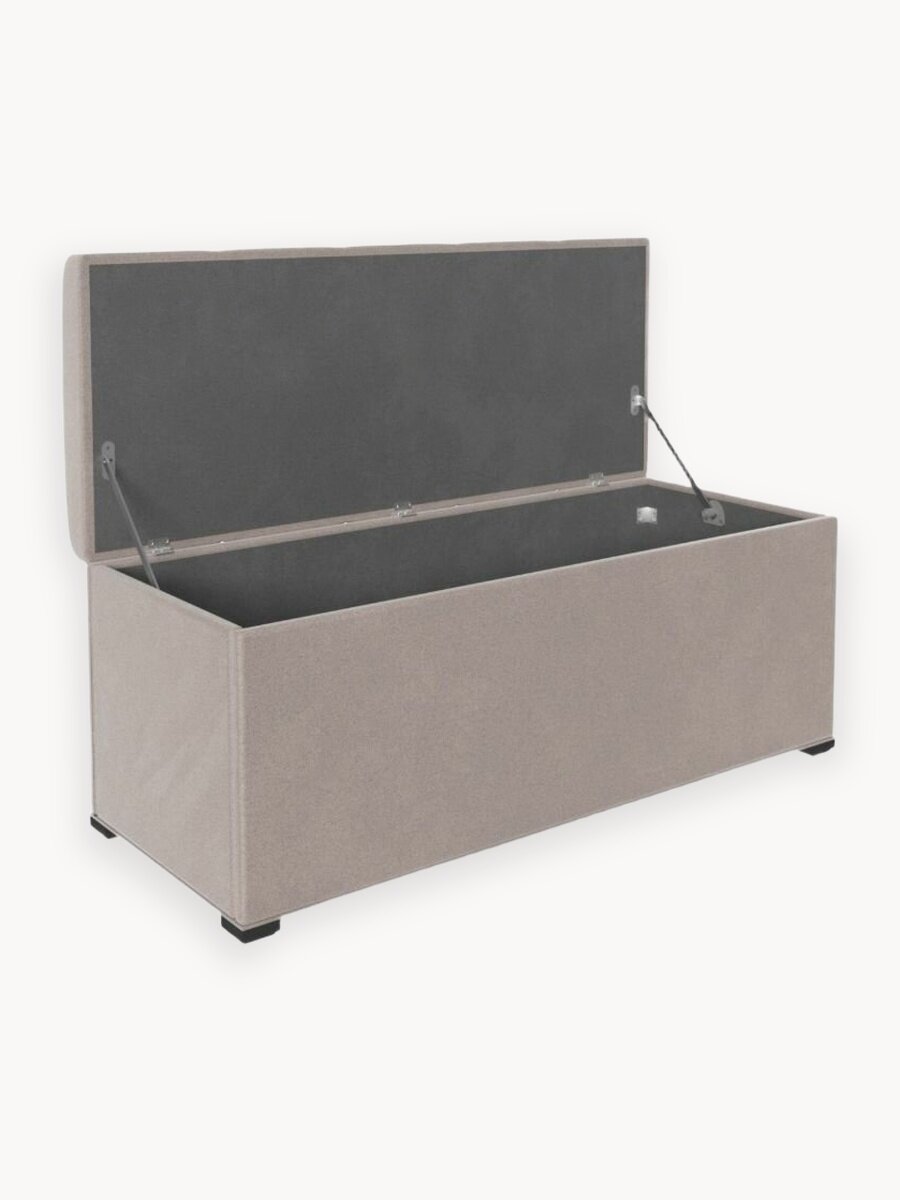 Банкетка, пуф в прихожую с ящиками SOFT бежевый 100*41*40 см