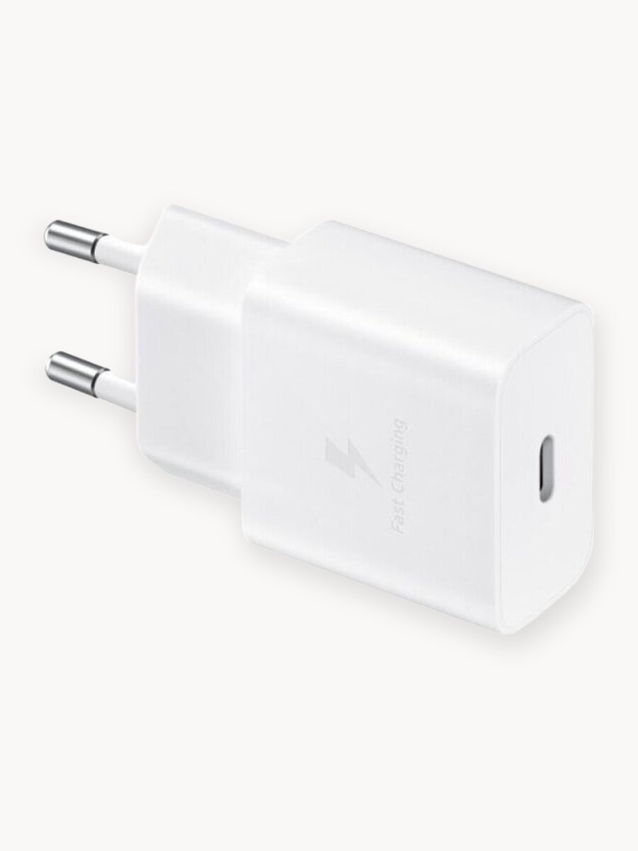 Сетевое зарядное устройство Samsung EP-T1510, USB Type-C 15 Вт, без кабеля, белый