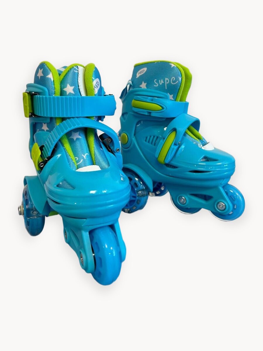 Ролики раздвижные с защитой Liberty, размер 31-34, цвет синий