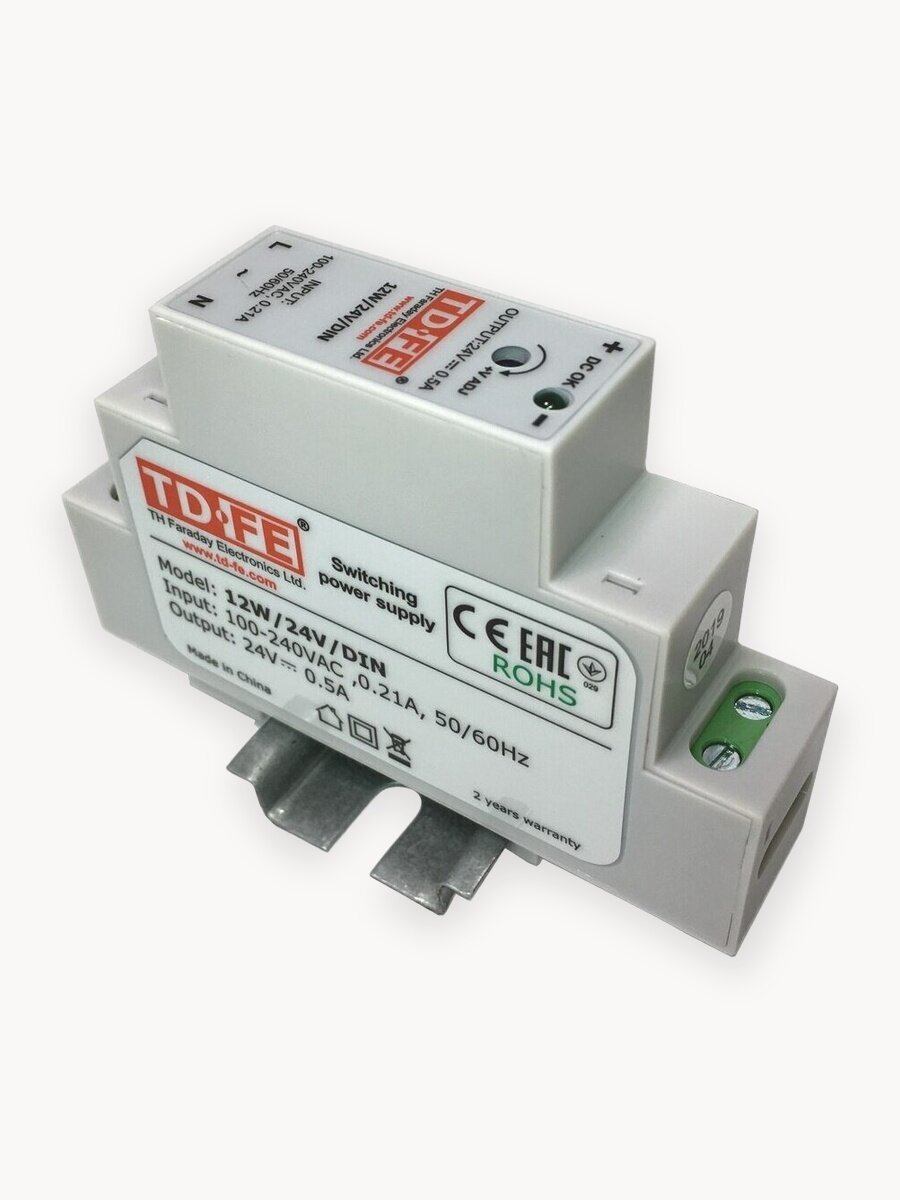 Импульсный блок питания для GSM термостатов и сигнализаций ZONT 12W/12-24V/DIN