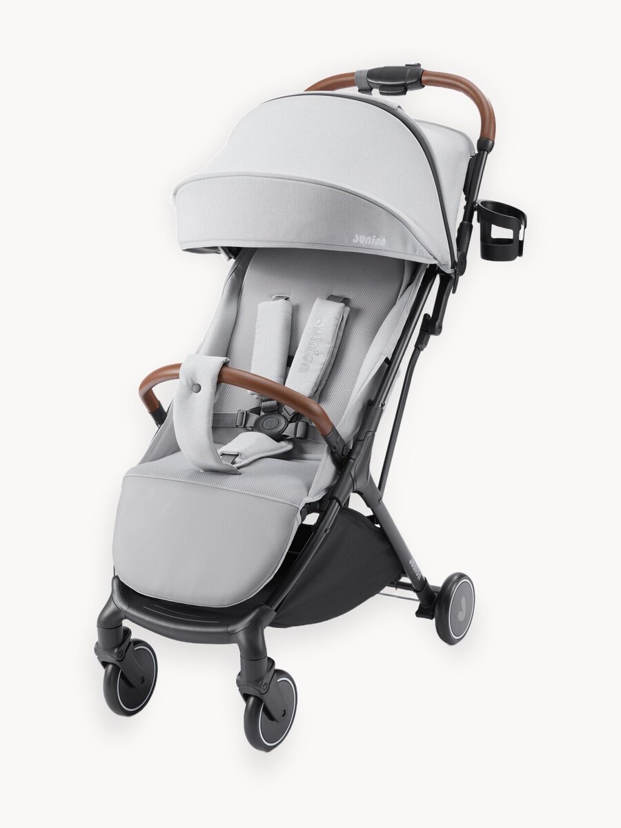 Коляска прогулочная компактная детская Junion Sizzi, с автосложением, цвет серый