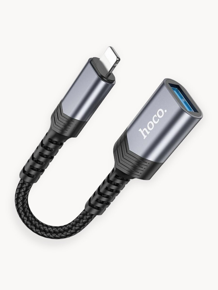 Переходник Hoco UA24 iP male to USB female 2.0 converter