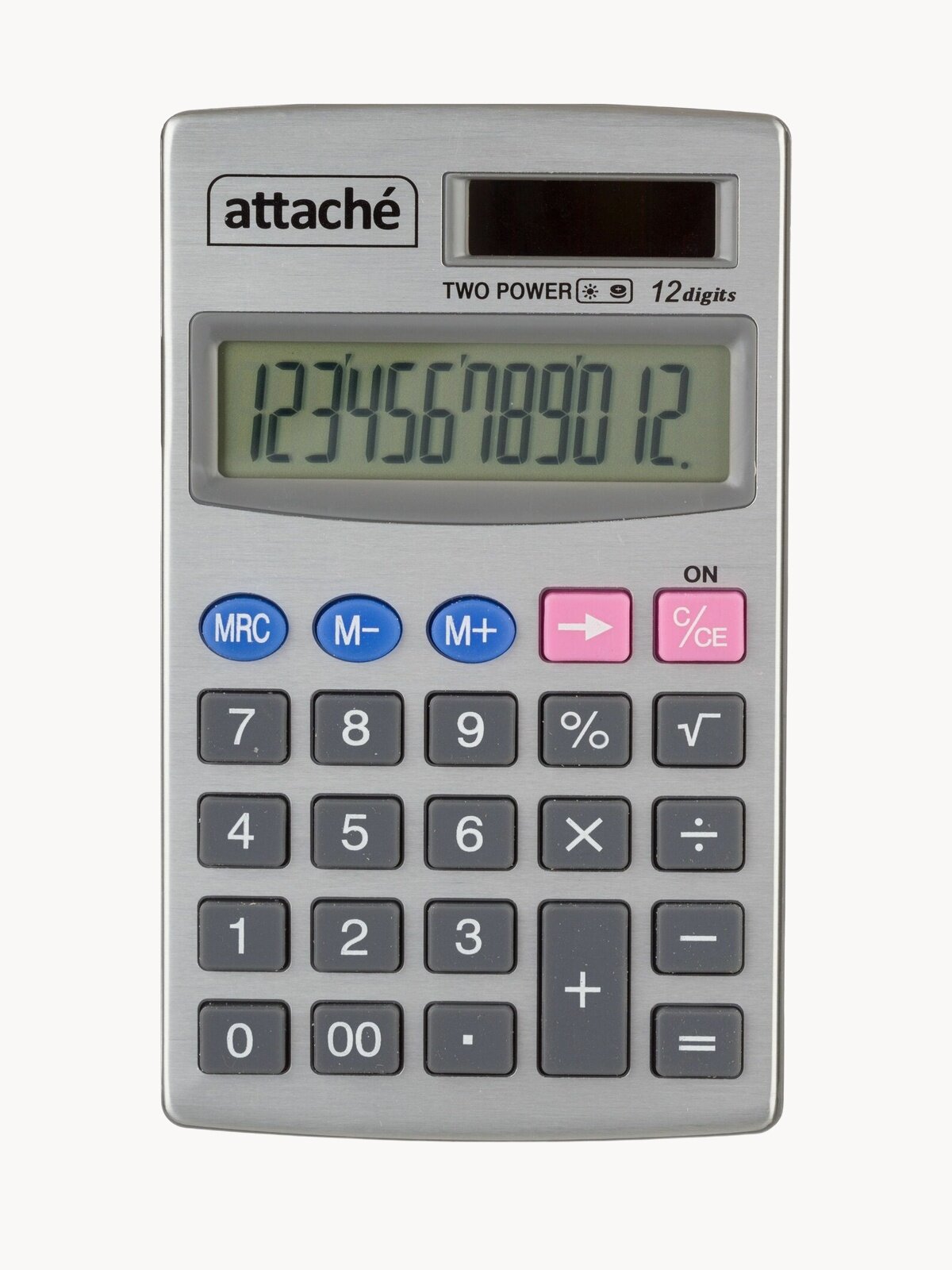 Калькулятор маленький для школы карманный Attache ATC-333-12P 12-разрядный