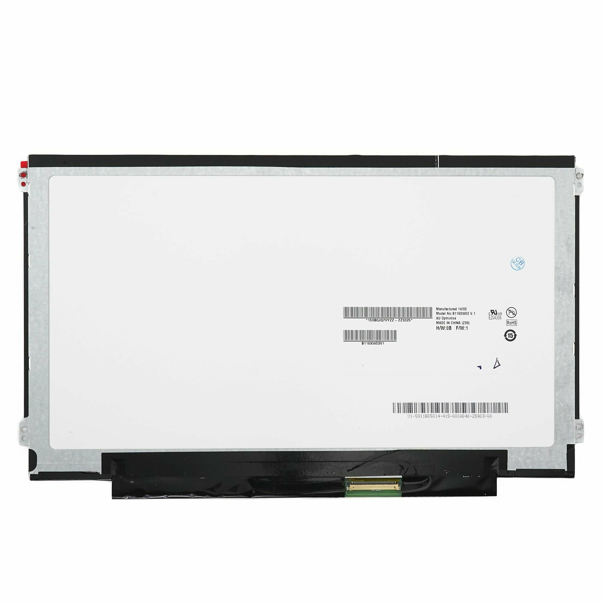 Матрица 11.6" B116XW03 V.1, 40 pin, 1366x768, TN, глянцевая